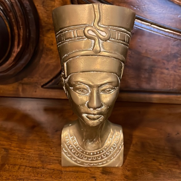 Accents | Vintage Brass Egyptian Queen Bust | Poshmark